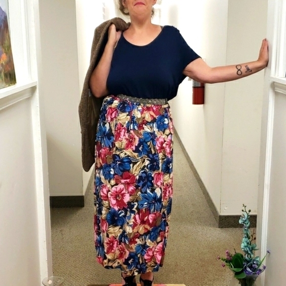 Islander | Skirts | Islander Drawstring Floral Floor Length Skirt ...